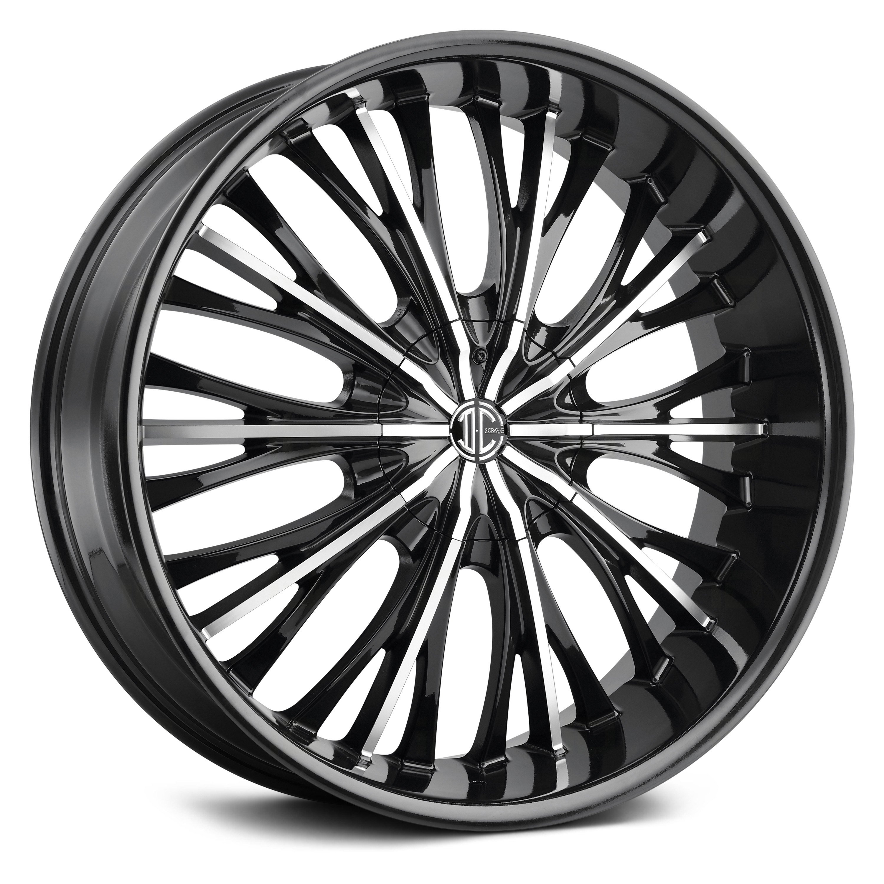 2CRAVE® NUMBER 43 Wheels - Gloss Black with Machined Face Rims