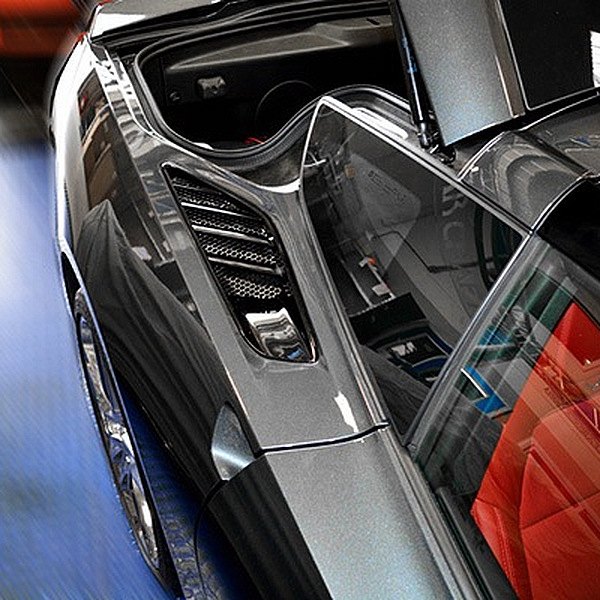 American Car Craft® 052062 - Matrix Series Polished Rear Quarter Vent Set