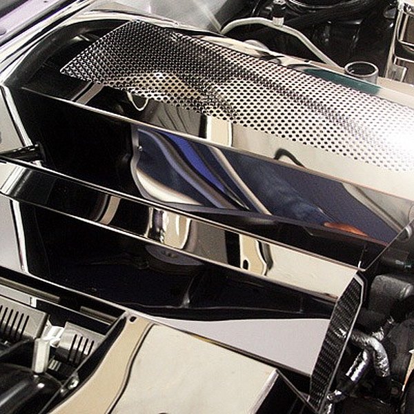 American Car Craft® 333013 - Polished Fuel Rail Covers w/o Logo