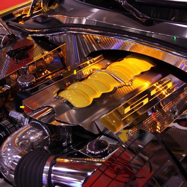 American Car Craft® 103034-YLWL - Yellow Illuminated Polished Plenum Cover