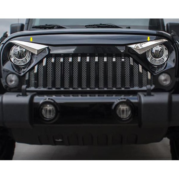 American Car Craft® 142039 - Non-Illuminated Polished Eyebrow Kit