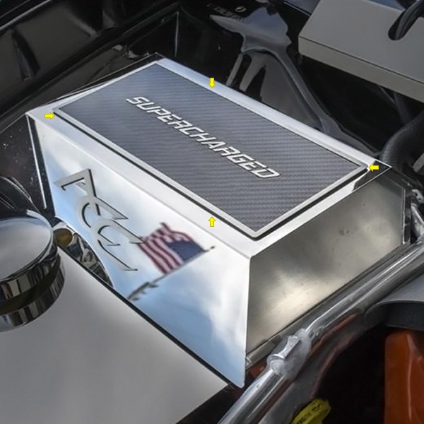 American Car Craft® 333026-B - Brushed Fuse Box Cover with Optional ...