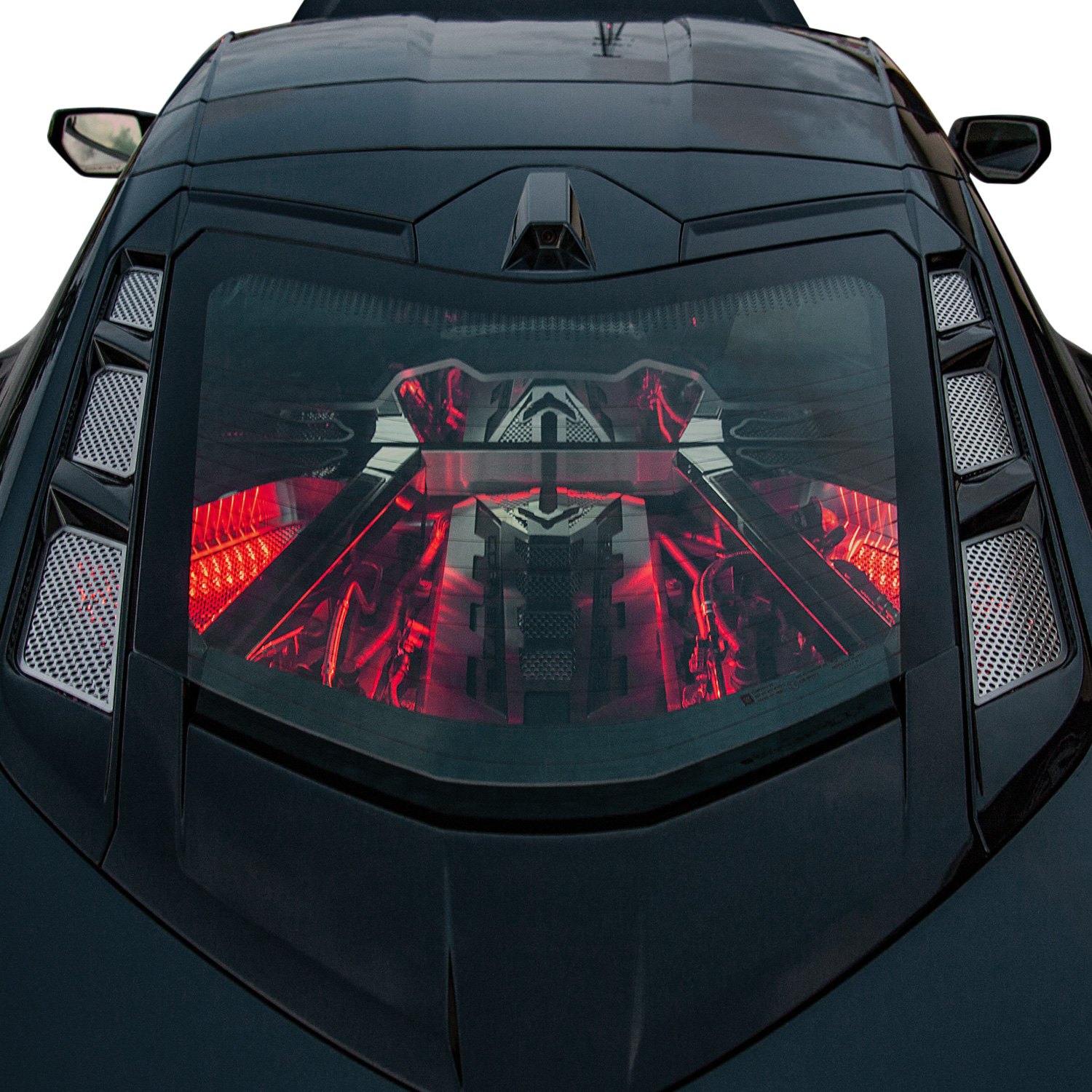 American Car Craft® 882013 - Polished Rear Hood Vent Inserts