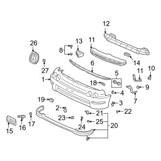 2000 Acura Integra OEM Bumpers - Front & Rear | CARiD