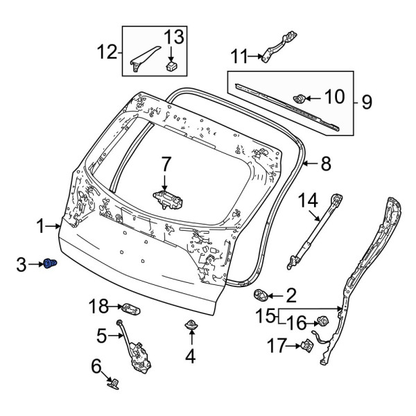 Acura OE 90601SNVP01 - Liftgate Grommet
