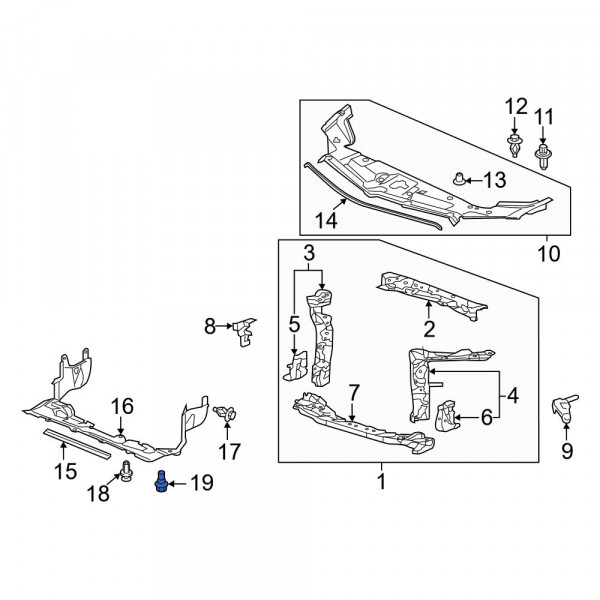 Acura OE 90149SA0003 - Lower Bumper Cover Bolt