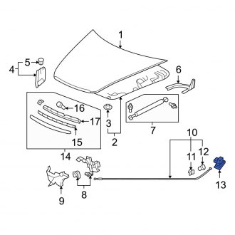 Acura TLX Hood Release Cables & Handles — CARiD.com