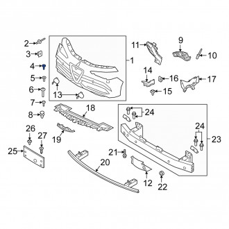 Alfa Romeo Grille Brackets & Hardware | Clips, Brackets — CARiD.com