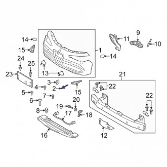 Alfa Romeo Giulia Bumper Brackets & Hardware | Front, Rear — CARiD.com