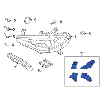 Alfa Romeo Giulia Headlight Components | Brackets, Adapters — CARiD.com