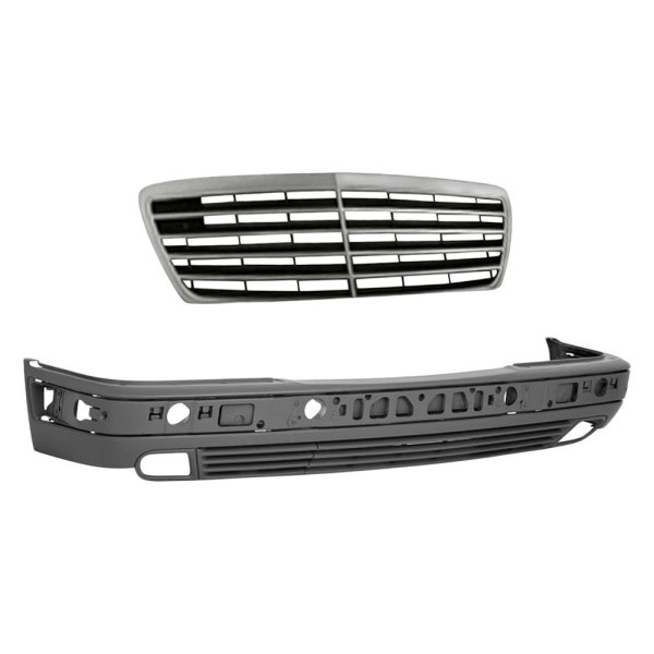 Alzare® BNDL-223222 - 2-Piece (Front Bumper Cover, Grille) (Standard Line)