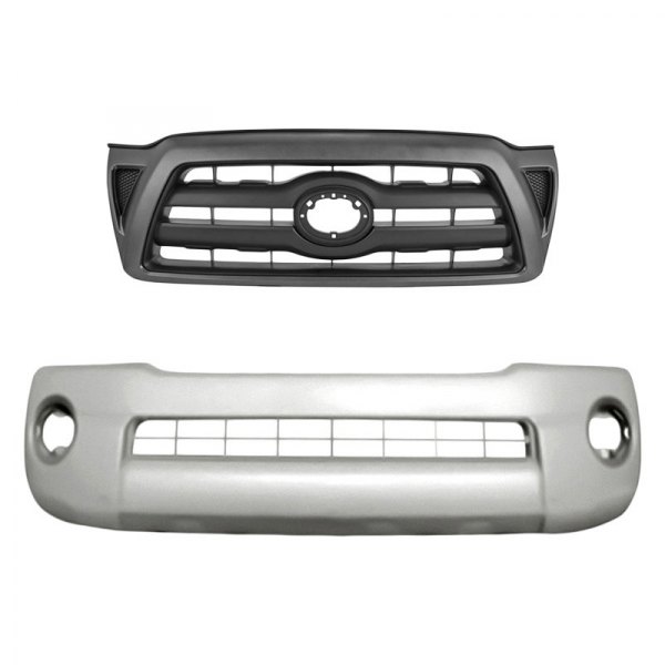 Alzare® BNDL-223298 - 2-Piece (Front Bumper Cover, Grille) (Standard Line)
