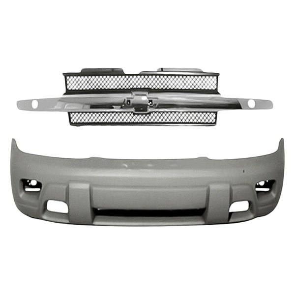 Alzare® BNDL-224432 - 2-Piece (Front Bumper Cover, Grille) (Standard Line)