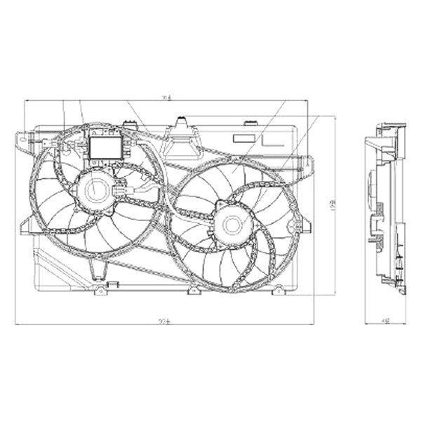 Alzare® FO3115177 - Engine Cooling Fan Assembly