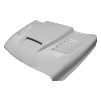 Ram 1500 Custom Hood Panels - Fiberglass, Carbon Fiber | CARiD