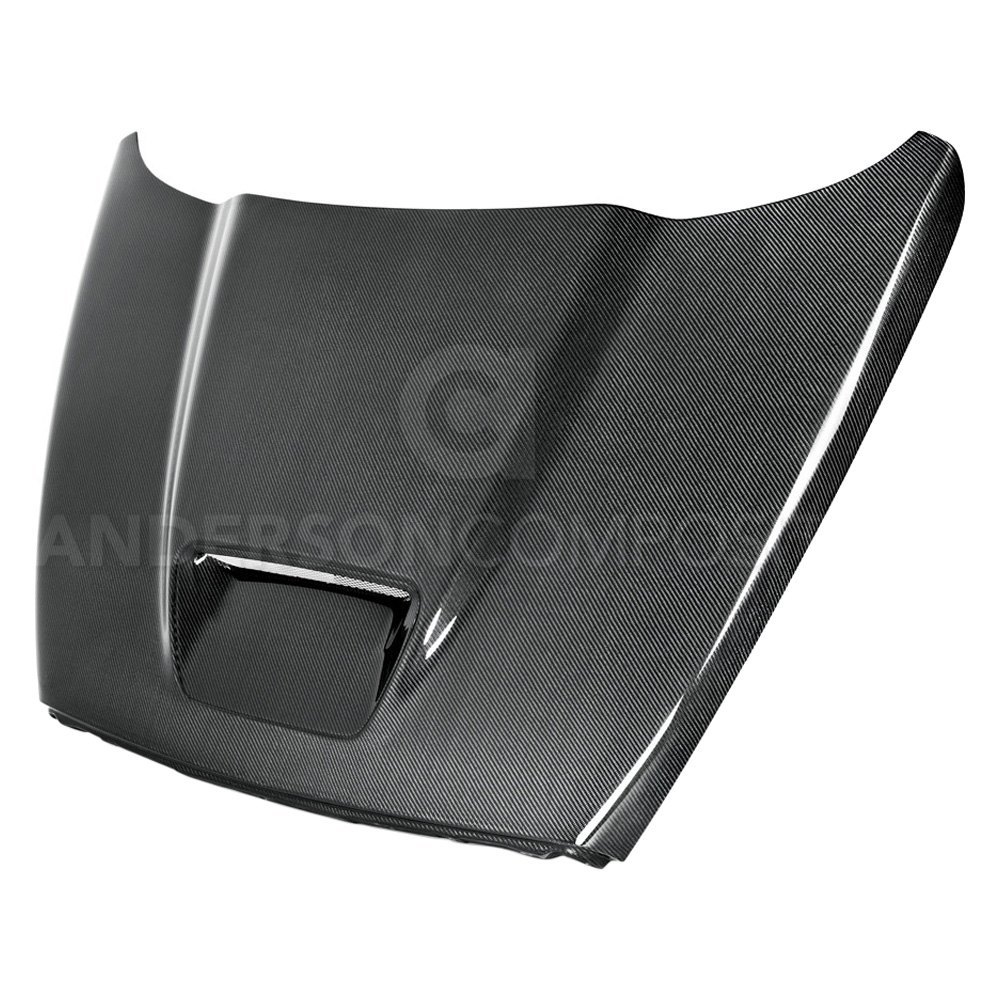 Anderson Composites® AC-HD0406DGRAM-OE - OE-Style Gloss Carbon Fiber Hood