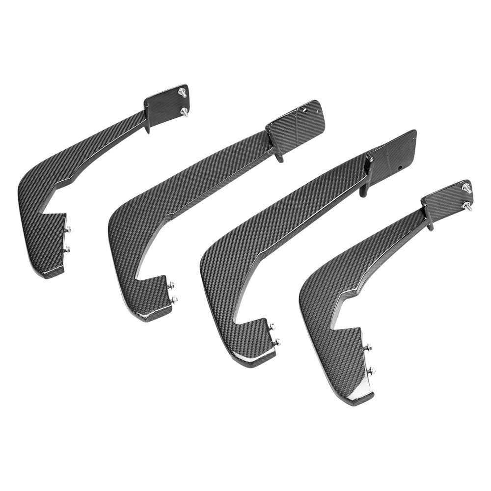 Anderson Composites® AC-RDF20CHC8 - Gloss Carbon Fiber Rear Diffuser Fins