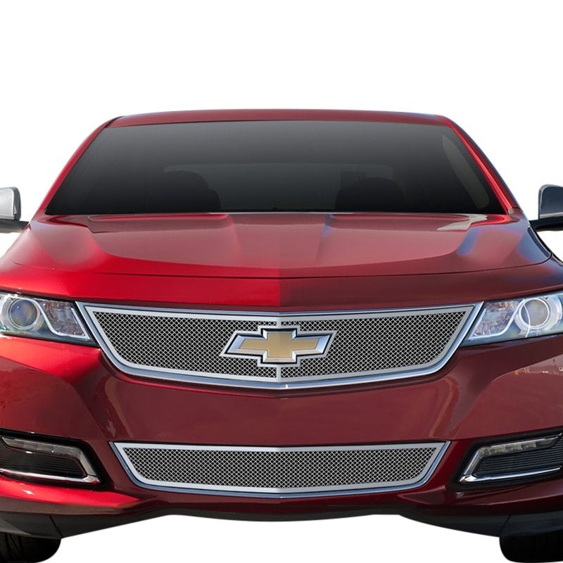 APG® - Chevy Impala 2017 2-Pc Chrome Polished 1.8 mm Wire Mesh Grille Kit