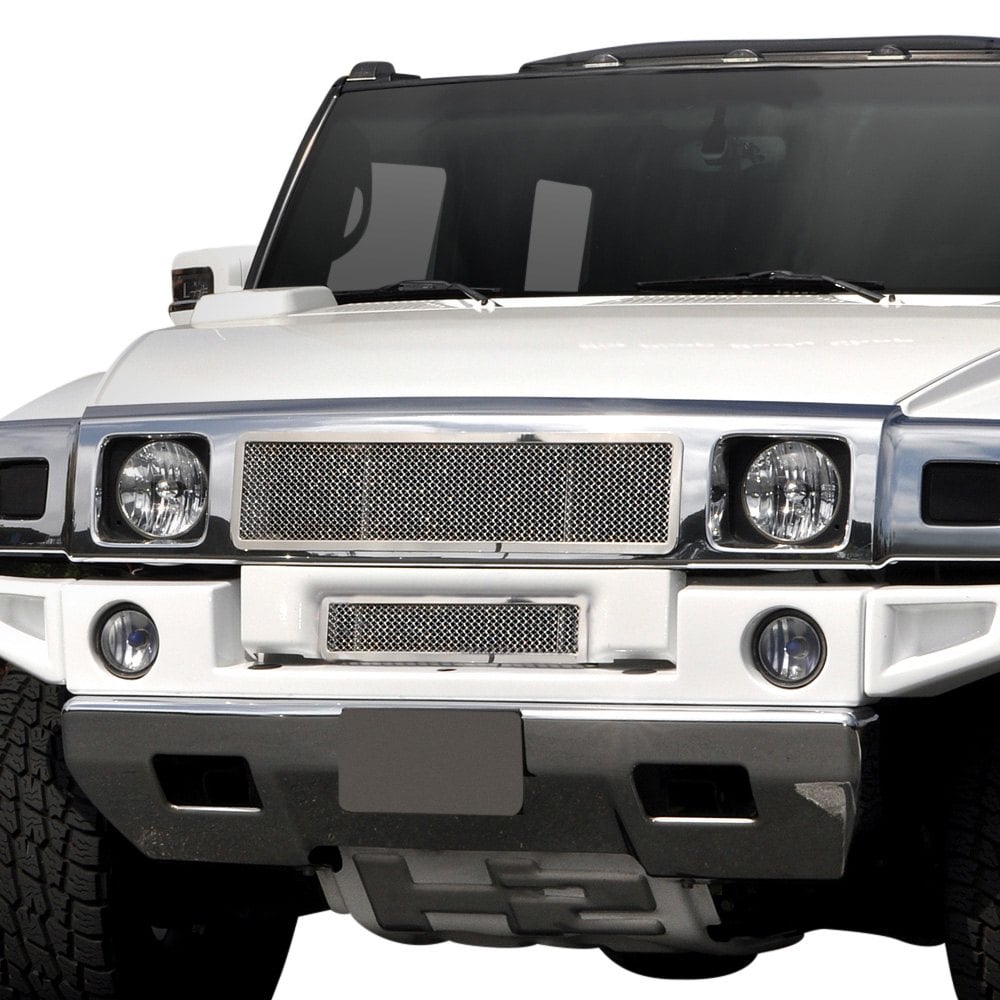 APG® - Hummer H2 2003 1-Pc Chrome Polished 1.8 mm Wire Mesh Main Grille