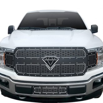 Ford F-150 Custom Grilles - Billet, Mesh, CNC, LED, Chrome, Black