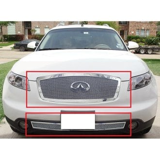 Infiniti FX45 Custom Grilles - Billet, Mesh, CNC, LED, Chrome, Black