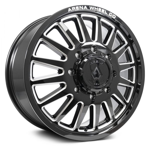 ARENA WHEEL CO® DUALLY RIVAL Wheels - Gloss Black with Milled Accents Rims
