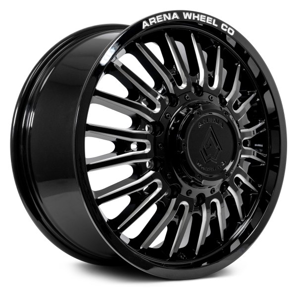 ARENA WHEEL CO® DUALLY THUNDER Wheels - Gloss Black with Milled Accents ...