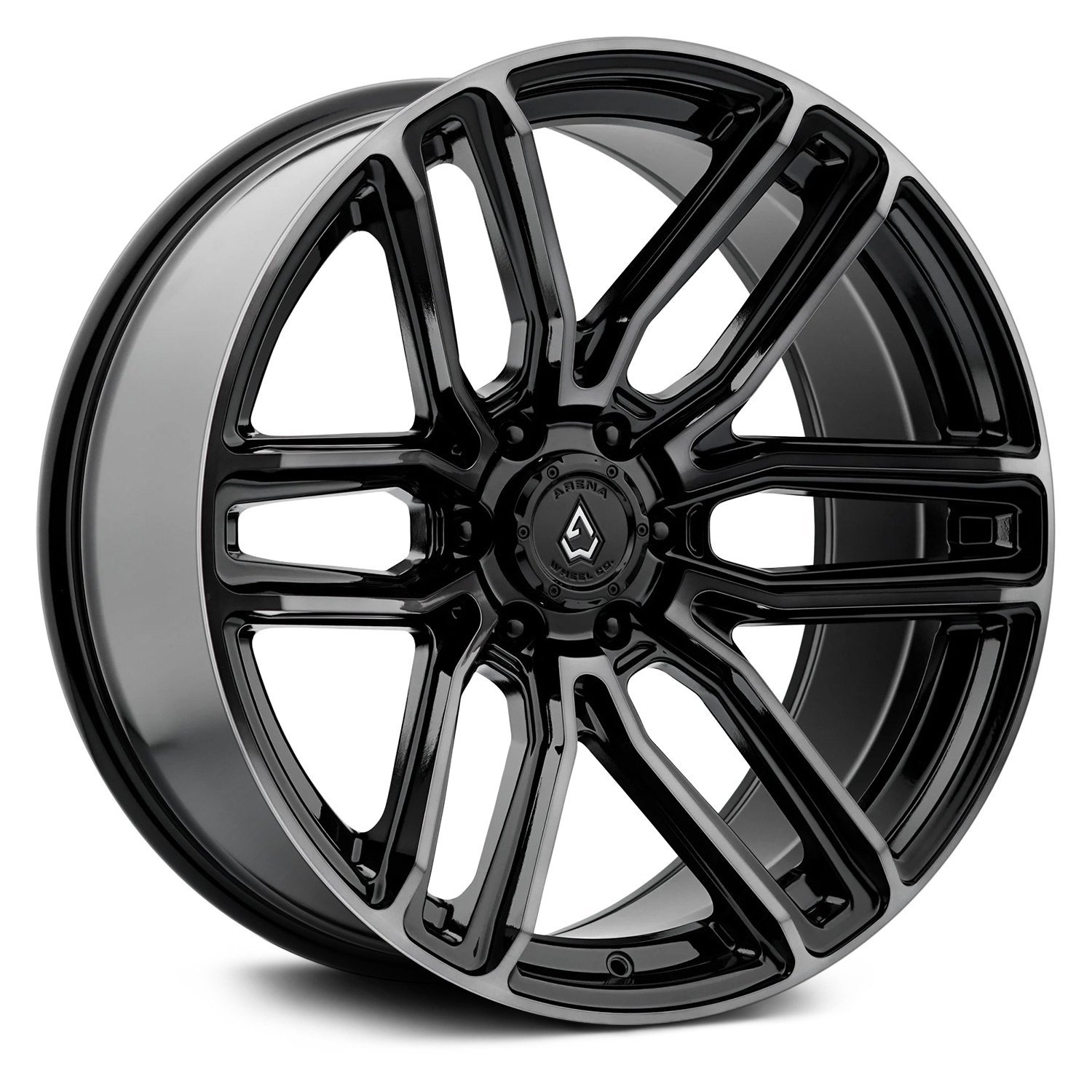 ARENA WHEEL CO® SUPREME Wheels - Gloss Black with Brushed DDT and Clear ...