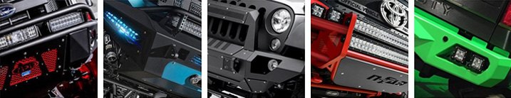 Off-Road Front Bumper Options | Push Bars, Brush Guards & Skid Plates