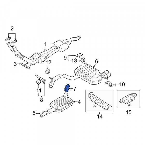 Audi OE 1K0253141J - Rear Exhaust Muffler Clamp