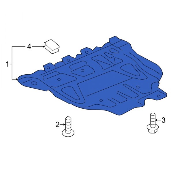 Audi OE 3Q0825236C - Front Radiator Support Splash Shield