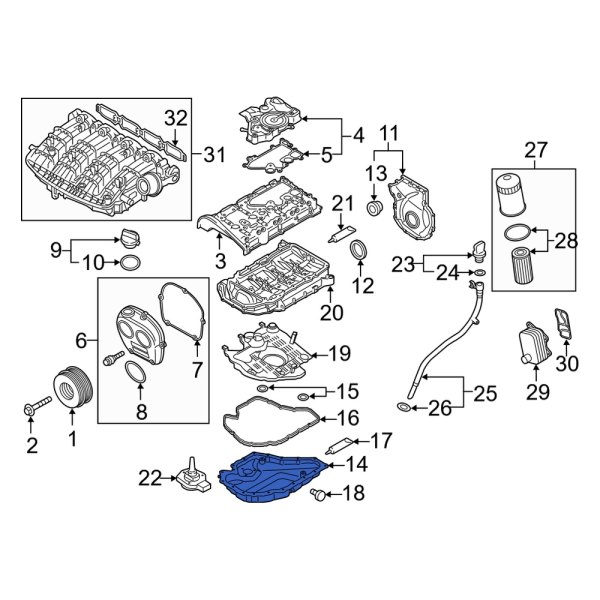 Audi OE 06K103600AE - Lower Engine Oil Pan