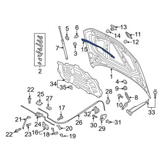 Audi S3 Hood Weatherstripping Seals — CARiD.com