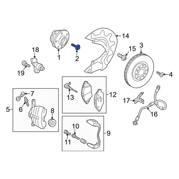 Audi OE WHT005437A - CV Joint Bolt