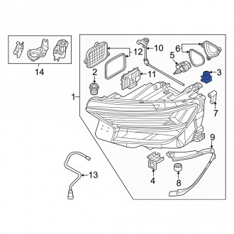 Audi Q4 e-tron Headlight Components - Brackets, Adapters | CARiD