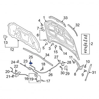 Audi TT Replacement Hood Hardware — CARiD.com