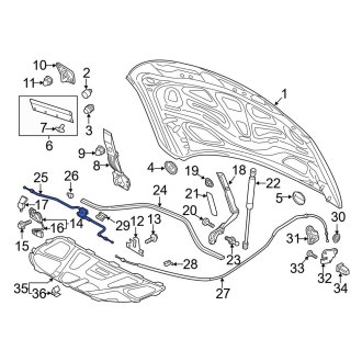 Audi A7 Hood Release Cables & Handles — CARiD.com