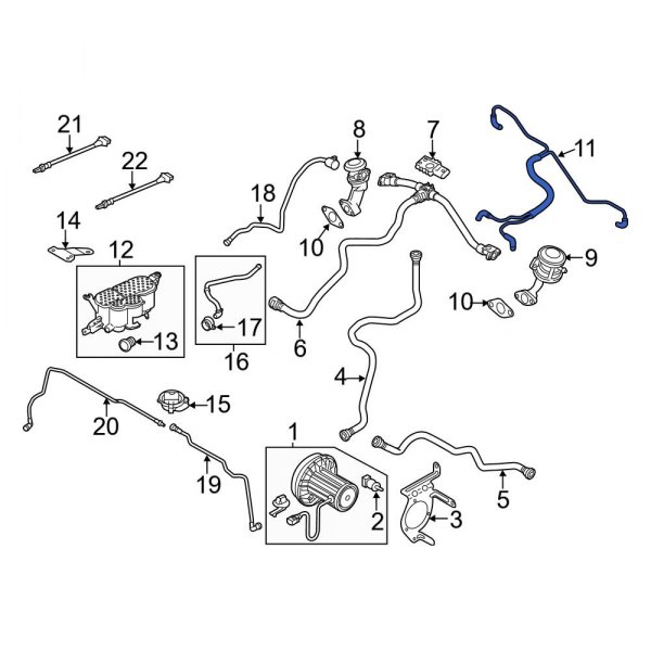 Audi OE 06E133773CL - Vacuum Hose