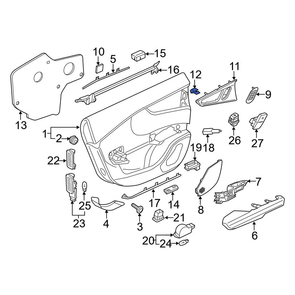 Audi OE 8T0853107 - Door Panel Insert Clip