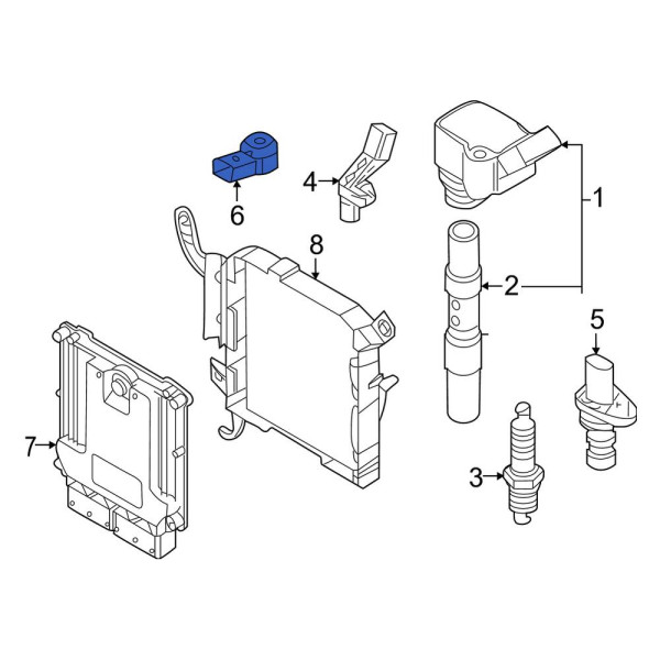 Audi OE 06M905377 - Ignition Knock (Detonation) Sensor