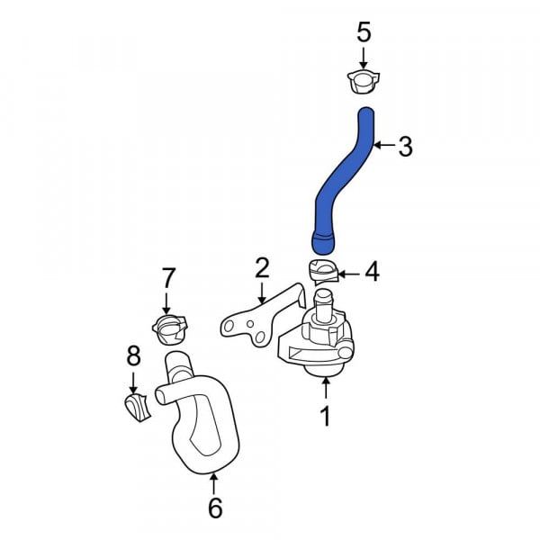 Audi OE 8K1819376J - HVAC Heater Hose