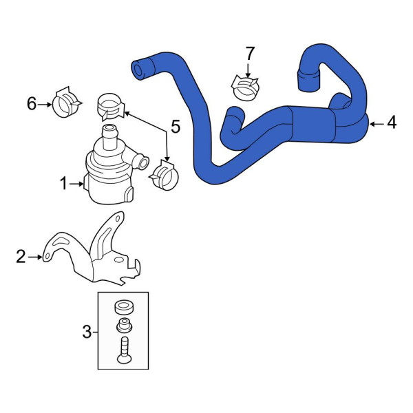 Audi OE 8K0819371J - HVAC Heater Hose