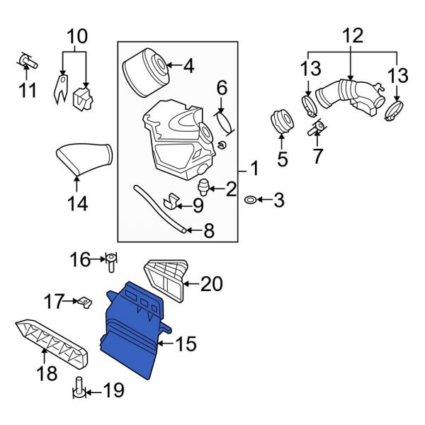 Audi OE 8K0129617 - Engine Air Intake Hose