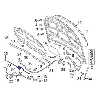 Audi Hood Release Cables & Handles — CARiD.com
