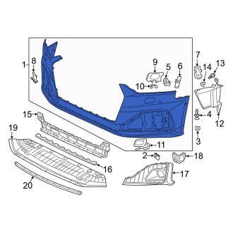 Audi A5 OEM Bumpers | Genuine Front & Rear Bumpers — CARiD.com