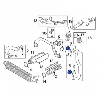 Audi S5 Replacement Turbocharger Pipes & Clamps — CARiD.com