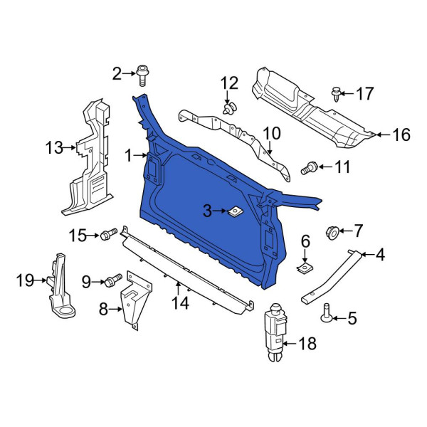 Audi OE 8F0805588 - Front Radiator Support Panel
