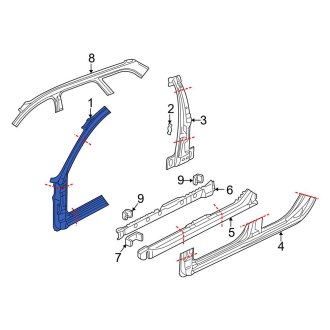 Audi A6 Pillars | Assemblies, Door Jambs, Braces — CARiD.com
