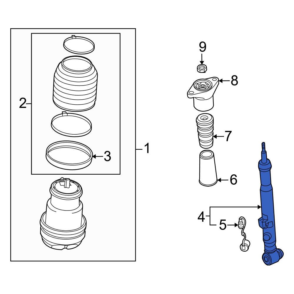 Audi OE 4F0413031AS Front Suspension Shock Absorber