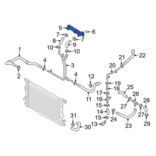 Audi OE 06E121083N - Engine Coolant Pipe